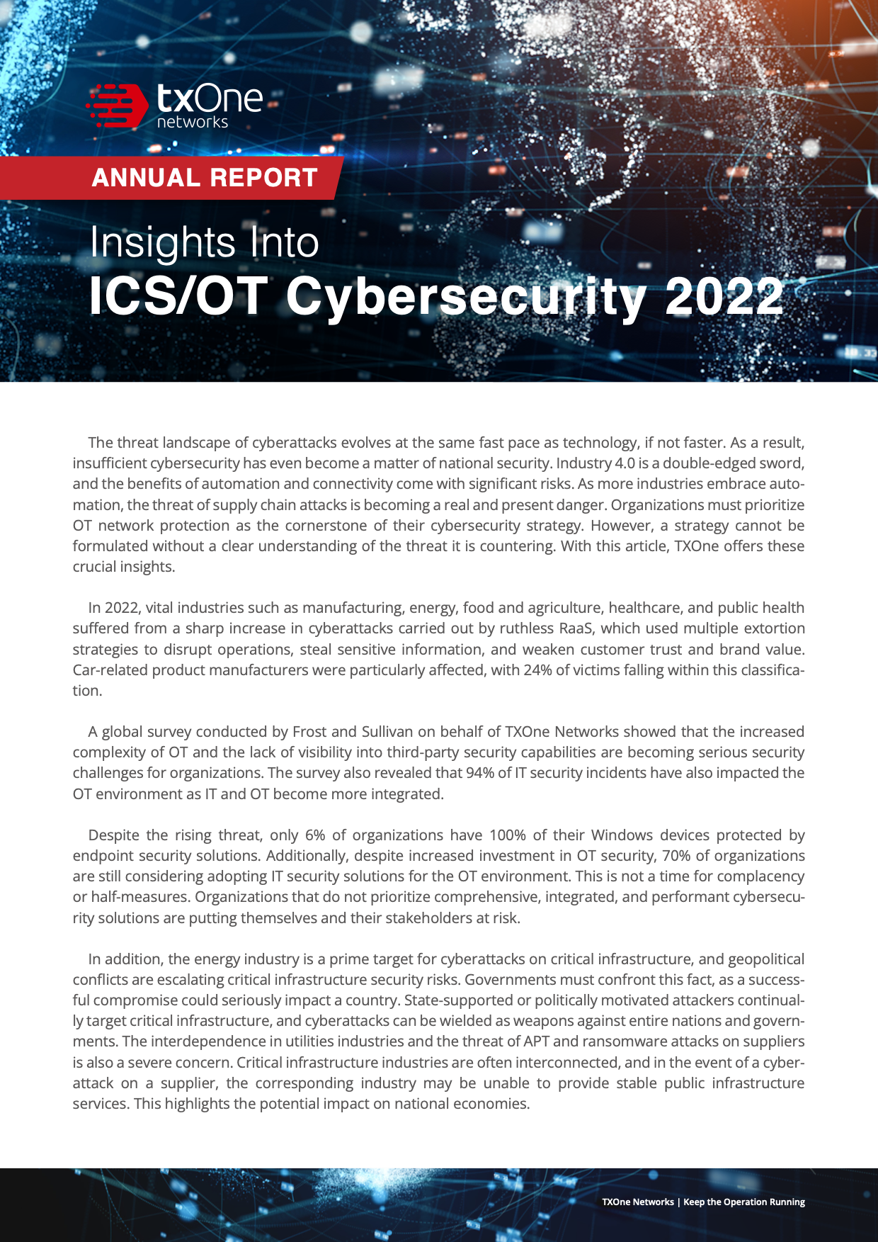 Insights Into ICS/OT Cybersecurity 2022 | TXOne Networks